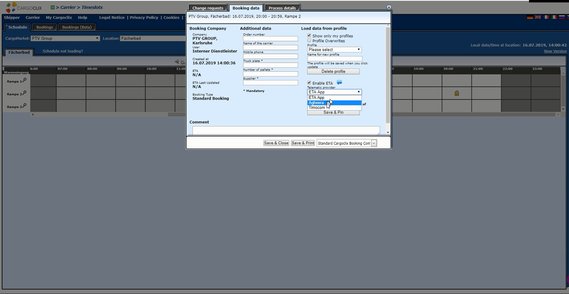 ETA-Info - Cargoclix