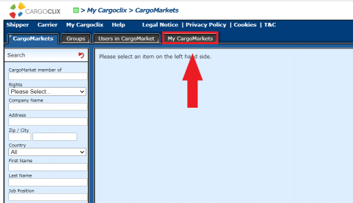 Archiving a CargoMarket - Cargoclix